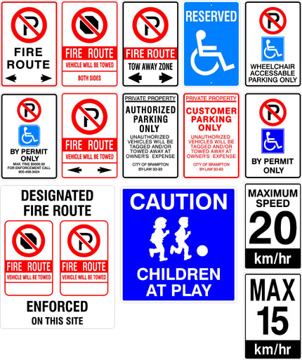 Instant Custom Signs - Parking & Traffic Control